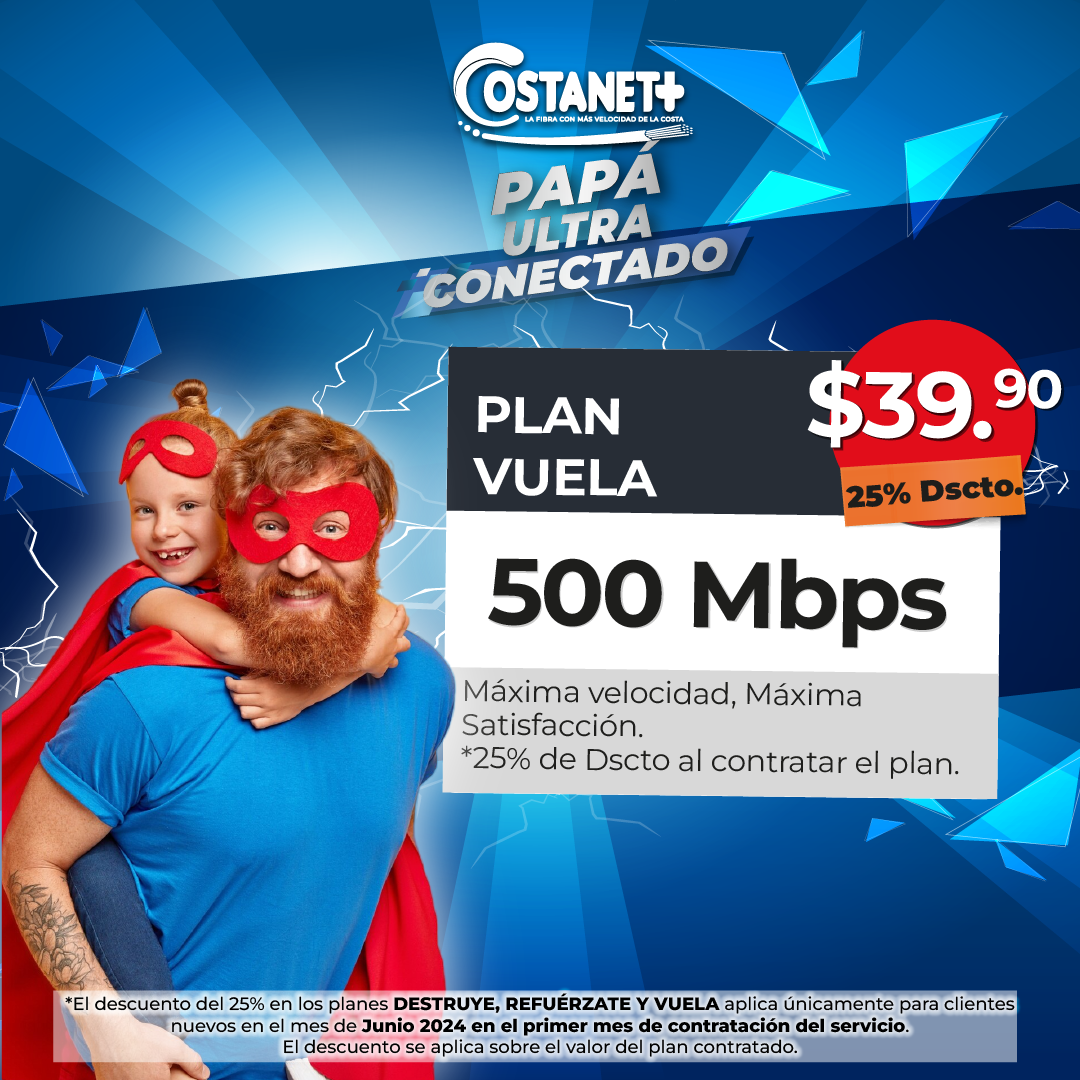 Plan Vuela 500 Megas - Costanet+